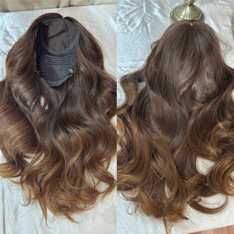 lovebeautywig | Balayage 2/6 Silk Top Lace Front Human Hair Jewish Wig ...