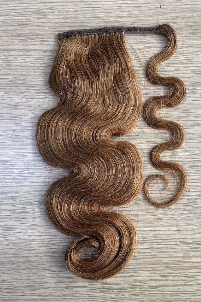 lovebeautywig | Light Brown Body Wave Ponytail Extension – LoveBeautyWig