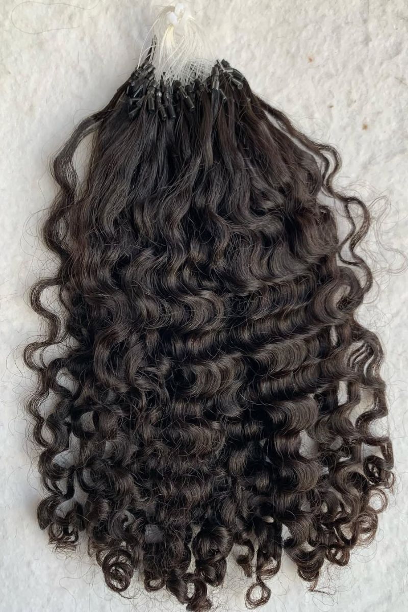lovebeautywig | Burmese Curly Micro Loop Hair Extensions Human Hair ...