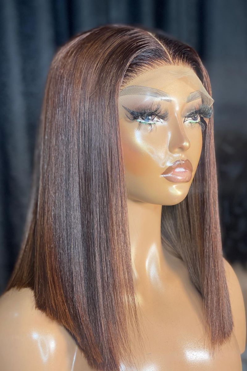 lovebeautywig | Middle Part Highlight2/6 Transparent Lace BoB Wig Human ...